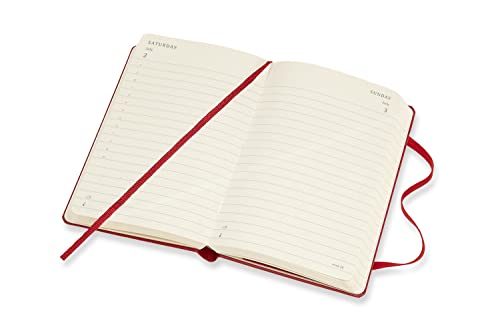 Moleskine Classic 12 Month 2022 Daily Planner, Hard Cover, Pocket (3.5" x 5.5"), Scarlet Red