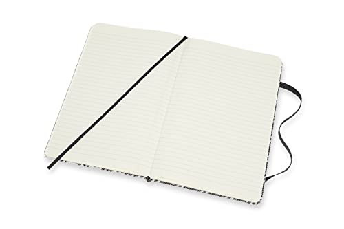 Moleskine Limited Collection Blend Textile Notebook, Hard Cover, Large (5" x 8.25") Ruled, Check, 240 Pages