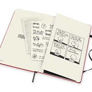 Moleskine Limited Edition Peanuts 12 Month 2022 Weekly Planner, Hard Cover, Large (5" x 8.25"), Scarlet Red