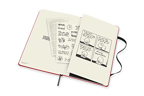 Moleskine Limited Edition Peanuts 12 Month 2022 Weekly Planner, Hard Cover, Large (5" x 8.25"), Scarlet Red