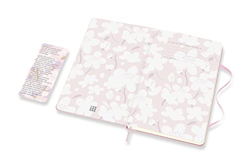 Moleskine Limited Edition Sakura Notebook, Hard Cover, Large (5" x 8.25"), Ruled/Lined, Graphic 1, 240 Pages