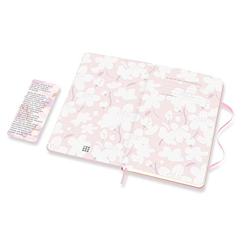 Moleskine Limited Edition Sakura Notebook, Hard Cover, Large (5" x 8.25"), Ruled/Lined, Graphic 1, 240 Pages