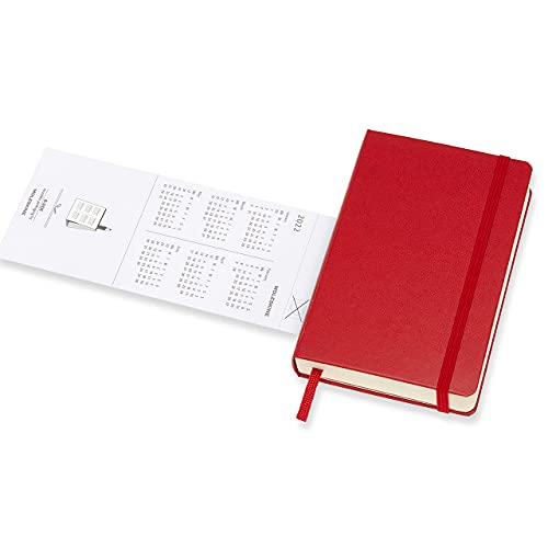 Moleskine Classic 12 Month 2022 Daily Planner, Hard Cover, Pocket (3.5" x 5.5"), Scarlet Red