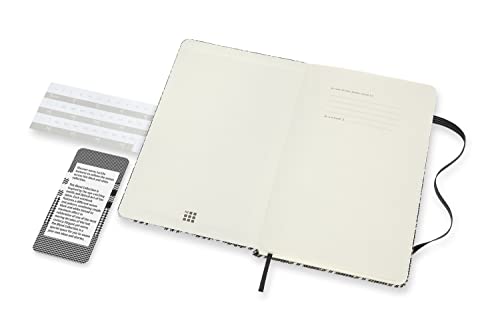 Moleskine Limited Collection Blend Textile Notebook, Hard Cover, Large (5" x 8.25") Ruled, Check, 240 Pages