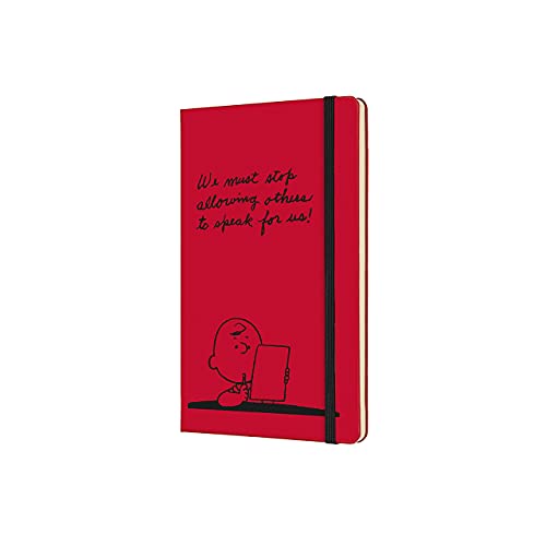 Moleskine Limited Edition Peanuts 12 Month 2022 Weekly Planner, Hard Cover, Large (5" x 8.25"), Scarlet Red