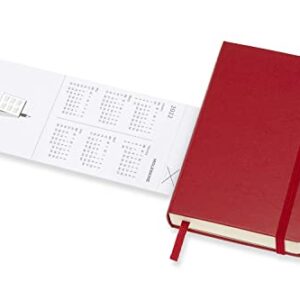 Moleskine Classic 12 Month 2022 Daily Planner, Hard Cover, Pocket (3.5" x 5.5"), Scarlet Red