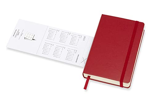 Moleskine Classic 12 Month 2022 Daily Planner, Hard Cover, Pocket (3.5" x 5.5"), Scarlet Red