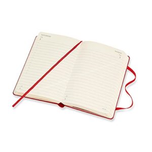 Moleskine Classic 12 Month 2022 Daily Planner, Hard Cover, Pocket (3.5" x 5.5"), Scarlet Red