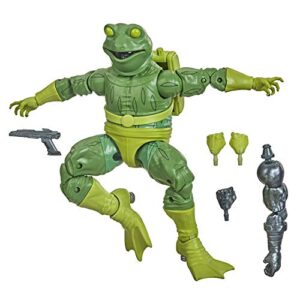 spider-man hasbro marvel legends series marvel’s frog-man 6-inch collectible action figure toy for kids age 4 and up