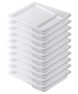 bates- paint tray liner, 9 inch, 10 pack, paint roller tray, disposable plastic paint trays, paint pans trays, paint supplies for house painting, roller tray