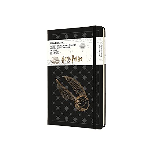 Moleskine Limited Edition Harry Potter 18 Month 2021-2022 Weekly Planner, Hard Cover, Large (5" x 8.25"), Black