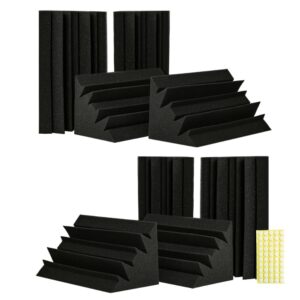 true north bass traps w/adhesive 8 pack - recording studio acoustical treatments - studio foam bass trap panel acoustic treatment - sound foam corner to trap bass, bass traps acoustic foam corner