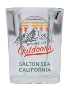 r and r imports salton sea california explore the outdoors souvenir 2 ounce square base liquor shot glass