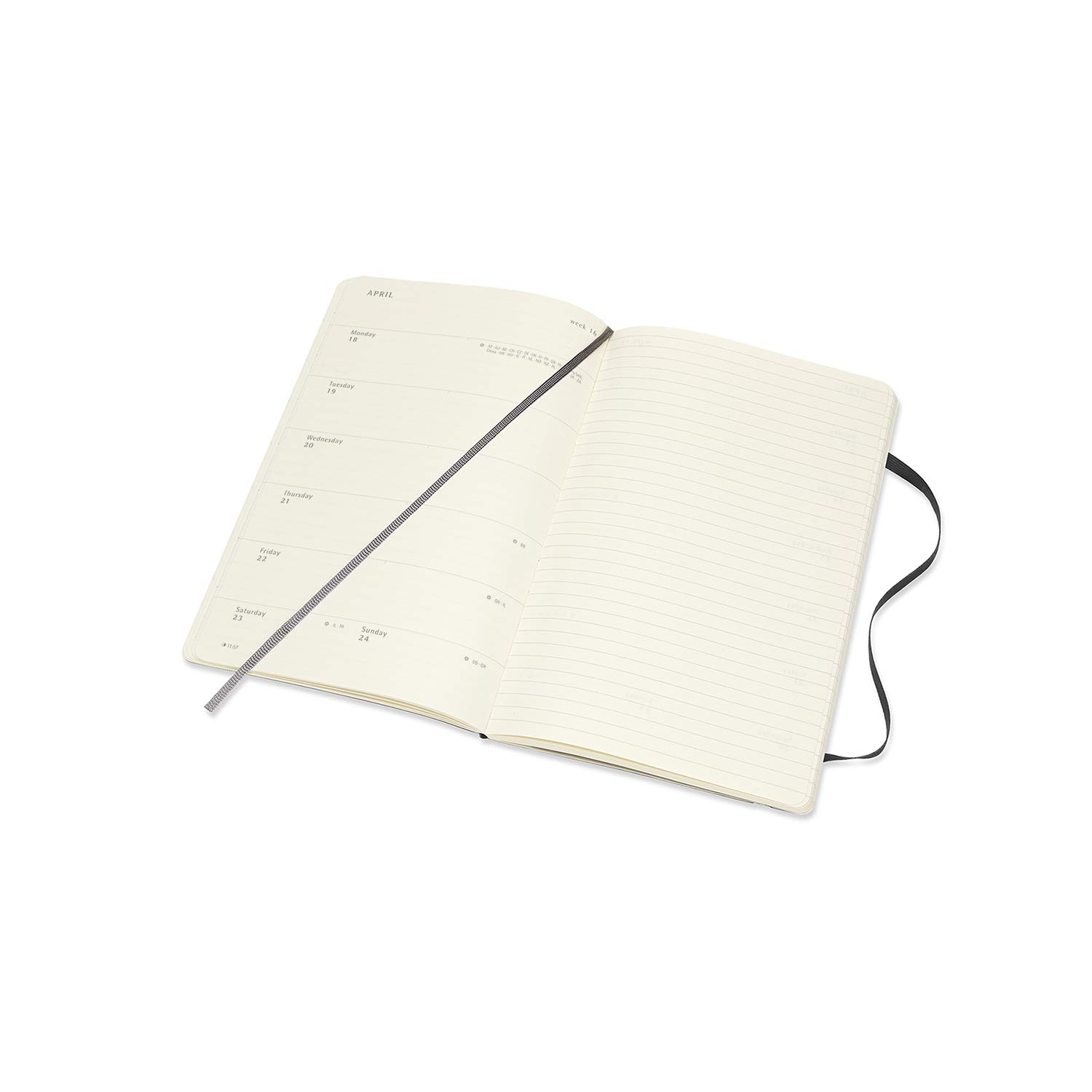 Moleskine Classic 12 Month 2022 Weekly Planner, Soft Cover, Large (5" x 8.25"), Black