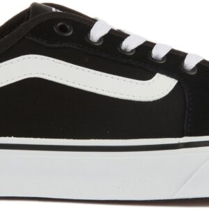 Vans Men's Filmore Decon Sneaker, Suede Canvas Blk White, 11