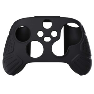 eXtremeRate PlayVital Guardian Edition Black Ergonomic Soft Anti-Slip Controller Silicone Case Cover for Xbox Series X/S, Rubber Protector Skins with Joystick Caps for Xbox Core Wireless Controller