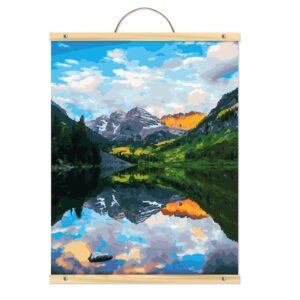 mountain scene paint-by-number kit by artist's loft necessities