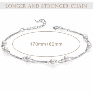 MISSLAN Pearl Bracelet for Women S925 Sterling Silver Pearl bracelet Jewelry for Women Pearl Bracelets