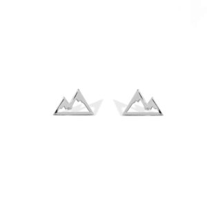 boma jewelry sterling silver snow-cappped mountain stud earrings