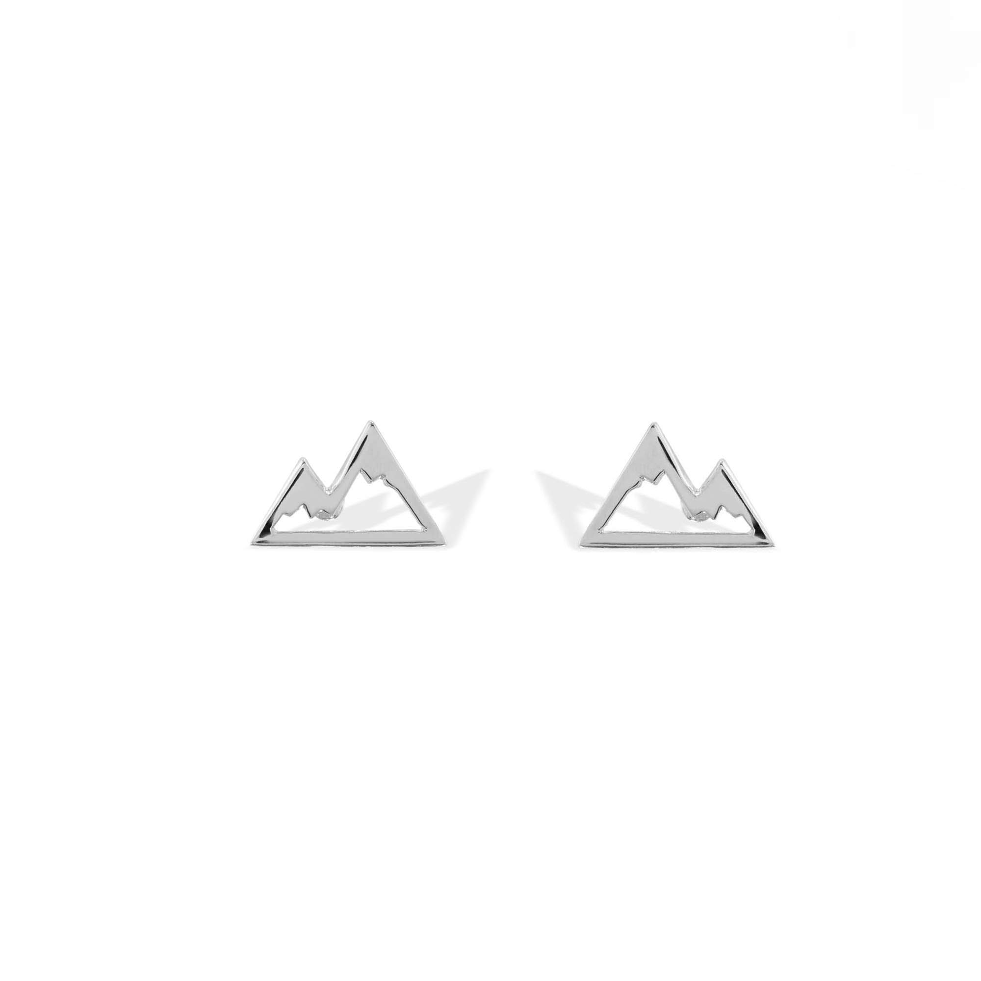 Boma Jewelry Sterling Silver Snow-Cappped Mountain Stud Earrings