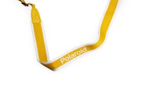 polaroid camera strap flat – yellow stripe