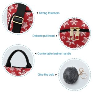 ALAZA Christmas Snowflakes Winter Backpack Purse for Women Anti Theft Fashion Back Pack Shoulder Bag