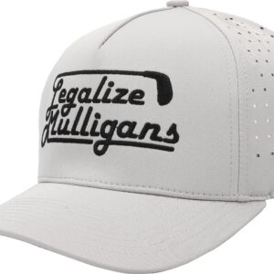 SHANKITGOLF Legalize Mulligans Funny Golf Hat Adjustable Golf Hat Mens One Size Fits All Gray