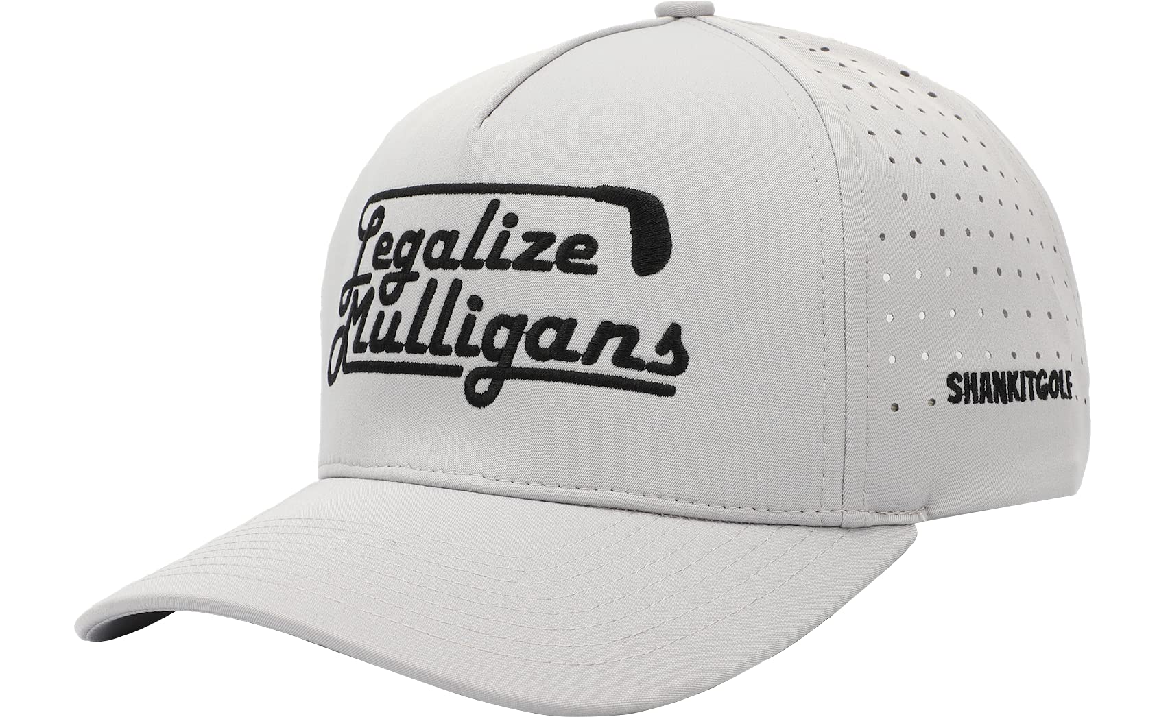 SHANKITGOLF Legalize Mulligans Funny Golf Hat Adjustable Golf Hat Mens One Size Fits All Gray