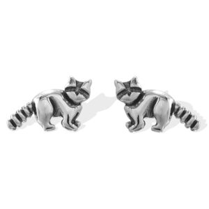 boma jewelry sterling silver raccoon stud earrings