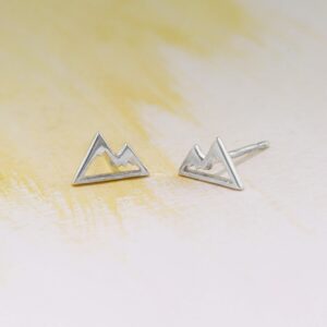 Boma Jewelry Sterling Silver Snow-Cappped Mountain Stud Earrings