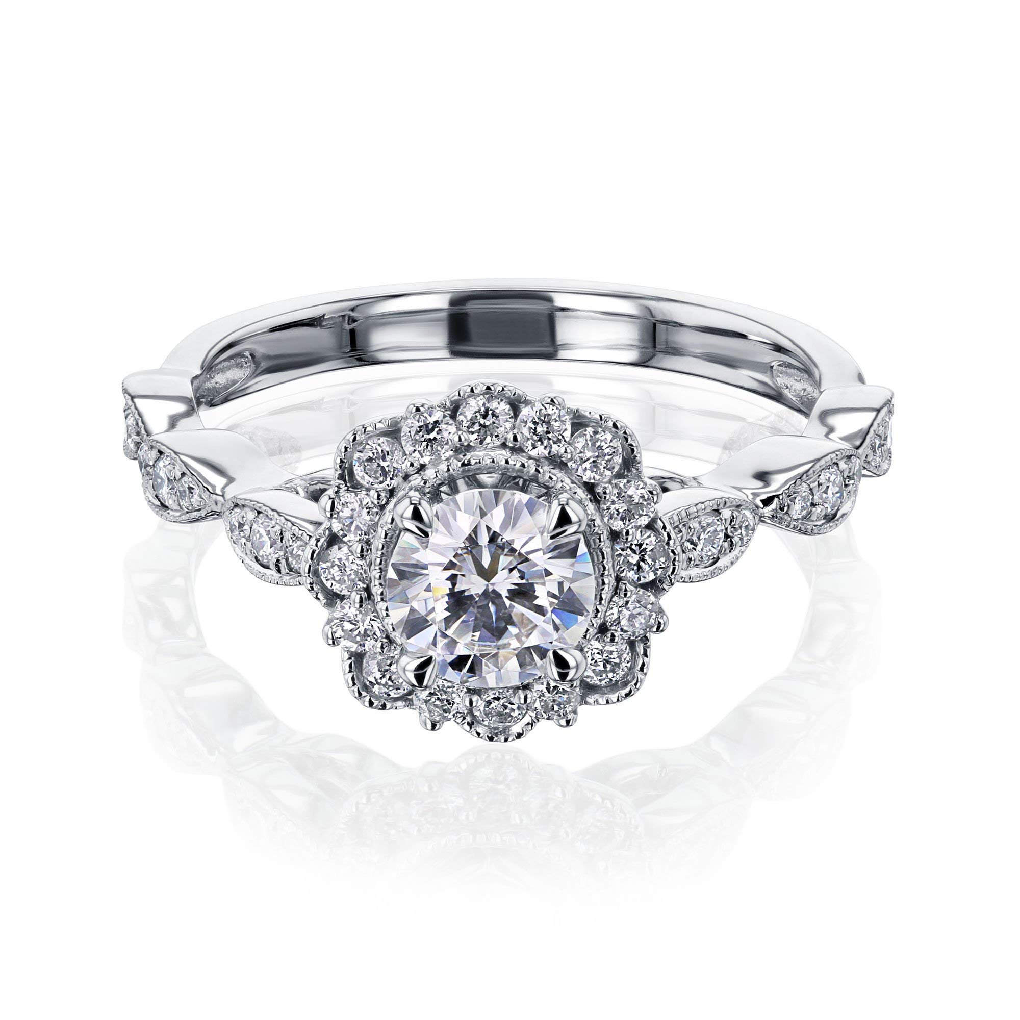 Kobelli Moissanite The Floral Spring Ring - 8.0 / Forever One D-E-F