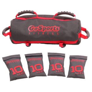 gosports fitness weight bag workout sandbag training aid - maximum 40 lbs, fitness exercises for all skill levels - simply fill with sand