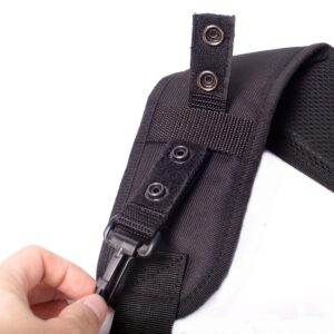 AISENIN Tactical Suspenders Duty Belt Suspenders Law Enforcement Tool Belt Suspenders with Key Holder and Velcro Patch(Black)