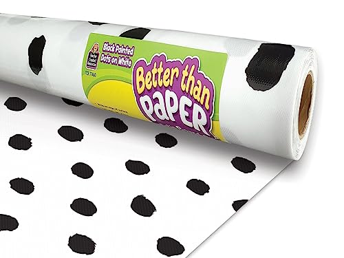 Black Painted Dots on White Better Than Paper® Bulletin Board Roll