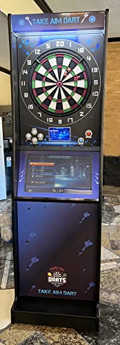 Heavy Duty Electronic Non Coin Operated Take Aim Dart Machine with 23" Monitor