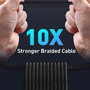 Baseus USB C Cable, 100W PD 5A QC 4.0 Fast Charging USB C to C Cable, Zinc Alloy Nylon Braided USB Type C Charger Cable for iPhone 15/Pro/Plus/Pro Max, MacBook, iPad Pro, Samsung S23/S22+ (6.6ft)