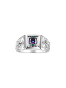 rylos simply elegant beautiful simulated alexandrite/mystic topaz ring - june birthstone* size 9