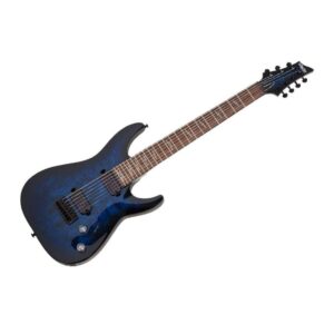 Schecter Omen Elite-7 Electric Guitar - See Thru Blue Burst