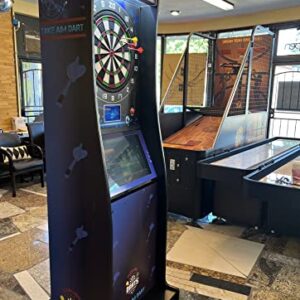 Heavy Duty Electronic Non Coin Operated Take Aim Dart Machine with 23" Monitor