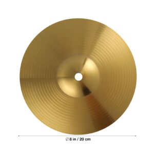 Hi Hat Cymbals Crash/Ride Cymbal Brass Sturdy Hi-hat Cymbal for Drum Players Percussion Drum, 8 Inches