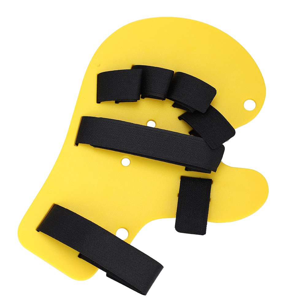 Yosoo Finger Orthotics, Finger Training Board Finger Splint Fingerboard, Finger Training Device for Stroke Hemiplegia Apoplexy Traumatic Brain Injury Men Women(Yellow)