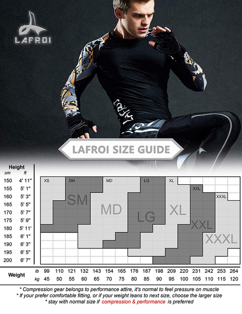 LAFROI Men's 2-Pack Quick Dry Cool Compression Fit Tights Leggings Waistband-YSK08 Warrior Size MD