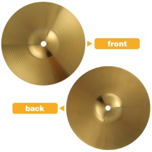 Hi Hat Cymbals Crash/Ride Cymbal Brass Sturdy Hi-hat Cymbal for Drum Players Percussion Drum, 8 Inches