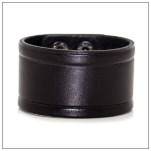 Heavstjer Punk Alloy Buckle Bracelet Wide Leather Wristband Cuff Bracelet