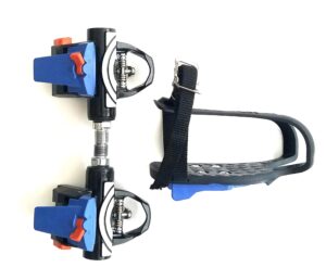 fit 5 indoor exercise spin bike pedal for spd & delta with removable sneaker platform - toe clips/cleats - peloton pedals for all shoes - toe cages for peloton & exercise pedal. not for outdoor bike