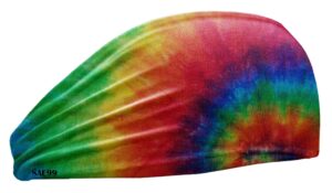 sae99 rainbow tie-dye headband, soft stretchy headband one size fits all