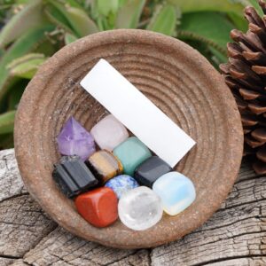 11 PCS MIMOSA Chakra Stones Healing Crystals Stone, Amethyst Elestial, Black Tourmaline&Selenite