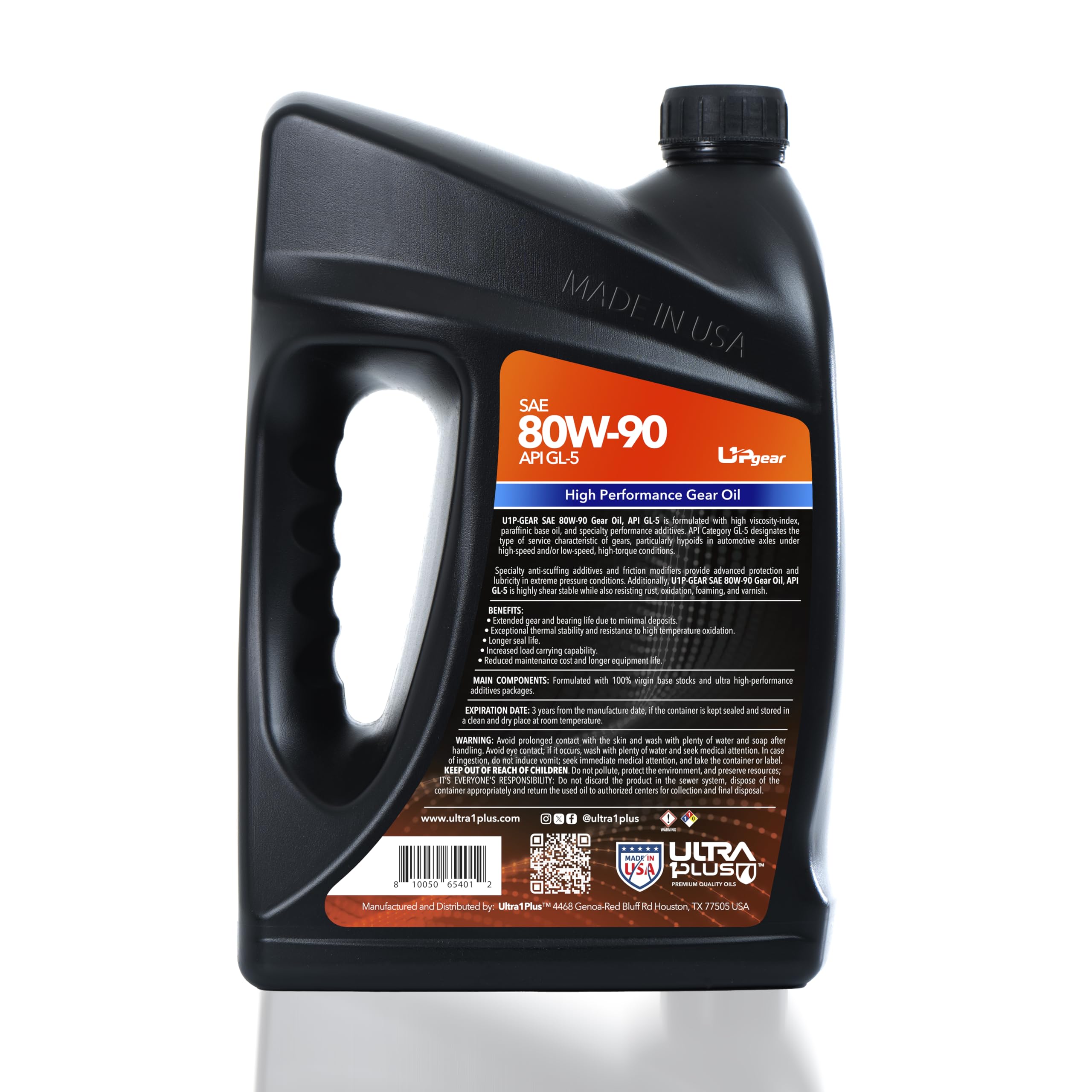 Ultra1Plus SAE 80W-90 Conventional Gear Oil API GL-5 (2 Gallon - 8 QTS)