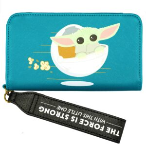 bioworld the mandalorian grogu tech wallet wristlet