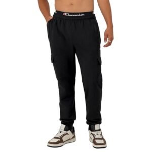 champion men's cargo joggers, powerblend, fleece midweight men's joggers (reg. or big & tall)